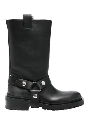 GOLDEN GOOSE Kurt Leather Boots - Black