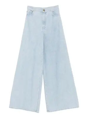 Max Mara Wide-leg Denim Jeans - Sky Blue