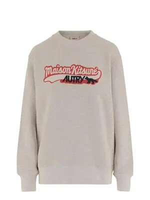 AUTRY X MAISON KITSUNE Logo Cotton Sweatshirt - White