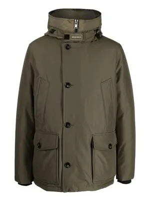 Woolrich Logo Padded Parka - Green