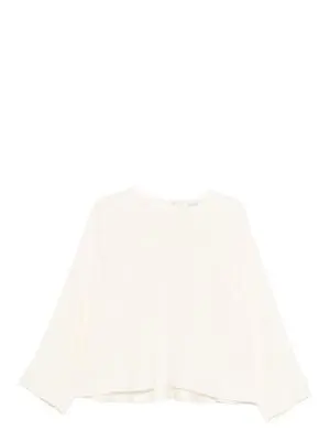 FORTE_FORTE Satin Blouse - White