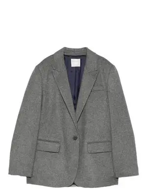 FORTE_FORTE Wool Single-breasted Jacket - Grey