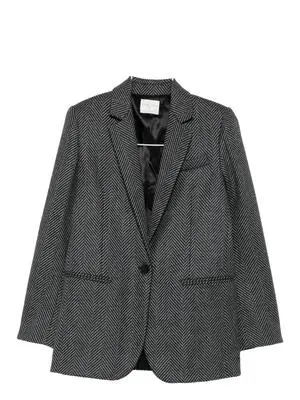 FORTE_FORTE Wool Single-breasted Jacket - Grey