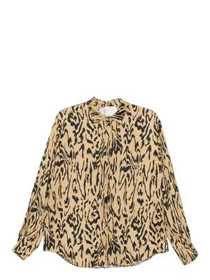 FORTE_FORTE Printed Shirt - Brown