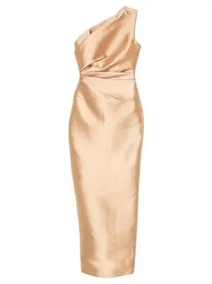 Solace London Kira Midi Dress - Gold