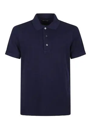 TOM FORD Piquet Polo - Blue