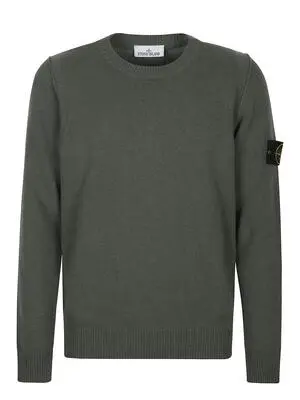 Stone Island Wool Crewneck Sweater - Green