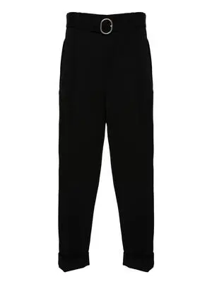 JIL SANDER Wool Twill Weave Trousers - Black