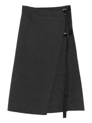 MRZ Wool Midi Skirt - Grey