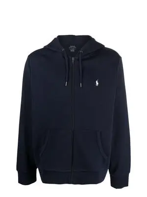 Polo Ralph Lauren Jersey Zip-up Hoodie - Blue