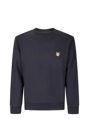Maison Kitsuné Fox Head Cotton Sweatshirt - Black