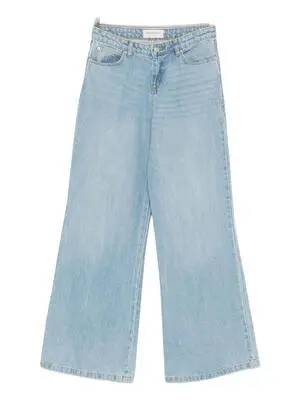 Ermanno Scervino Wide-leg Denim Jeans - Sky Blue