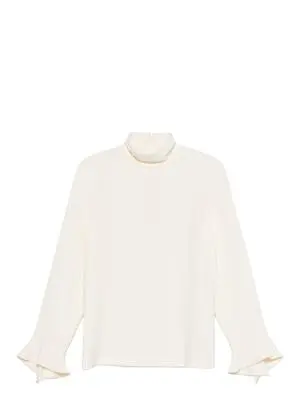 Alberto Biani High-neck Blouse - White