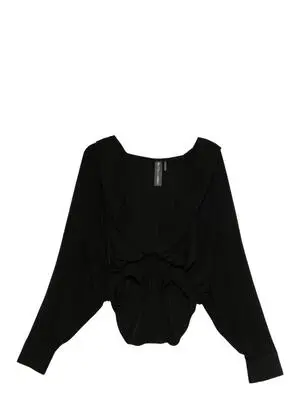 Norma Kamali Oversized Hooded Bodysuit - Black