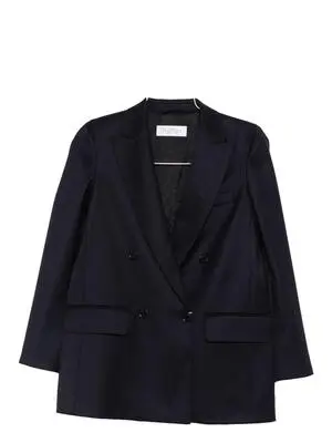 Max Mara Double-breasted Wool Jacket - Blue