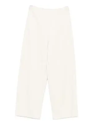Max Mara Wool And Cotton Trousers - White