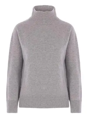 Max Mara Cashmere Turtleneck Sweater - Grey
