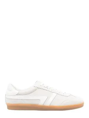 Closed Leather Sneakers - White