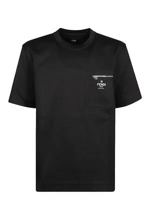Fendi T-shirt With Logo - Black