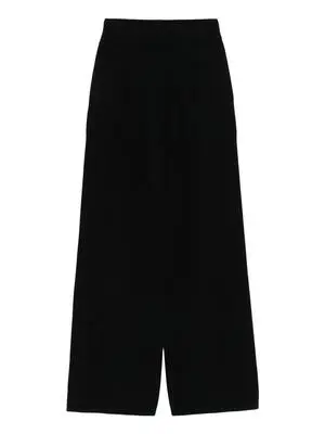 UMA WANG Cashmere Straight Leg Trousers - Black