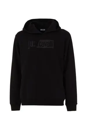 Just Cavalli Hoodie With Logo - Black