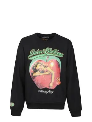 Dolce & Gabbana Sweatshirt With Logo - Black