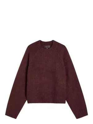 NILI LOTAN Tomaso Cashmere And Silk-blend Jumper - Burgundy