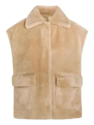 ARMA Edha Shearling Sleeveless Jacket