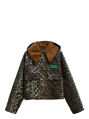 BARBOUR X GANNI Print Waxed Cotton Jacket - Leopard