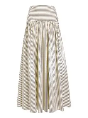 STAUD Procida Striped Skirt