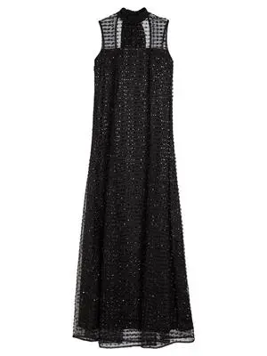 Staud Albee Sequin-embellished Maxi Dress - Black