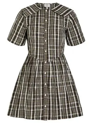 DAMSON MADDER Checked Taffeta Mini Dress - Multicoloured