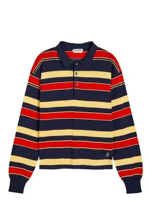 JW Anderson Striped Knit Polo Shirt - Multicoloured 1