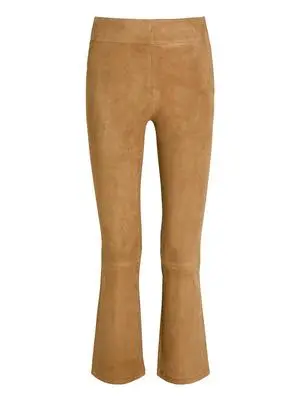 ARMA Zaragoza Slim Bootcut Suede Trousers - Light Brown