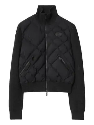 Burberry Wool-sleeve Quilted Jacket - Black