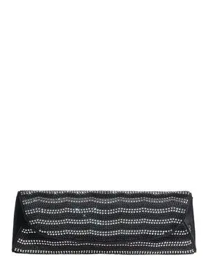 Rodo Embellished Satin Clutch - Silver