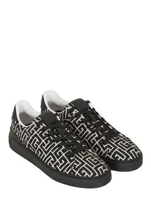 Balmain Monogram B-court Trainers - Black