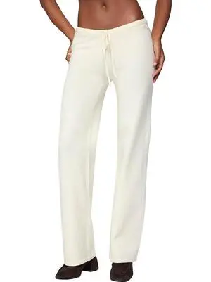 EDIKTED Montanna Knit Pants - Cream