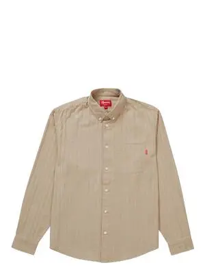 Supreme Jacquard Stripe Twill Shirt - Tan