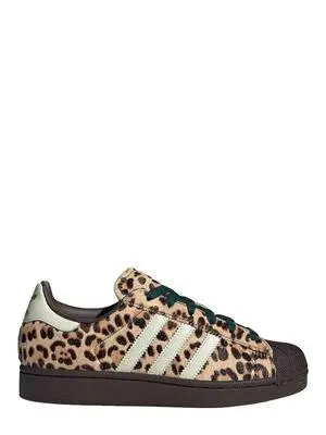 Adidas Superstar Ii Leopard Sneakers - Dark Brown/ivory/gold Metallic