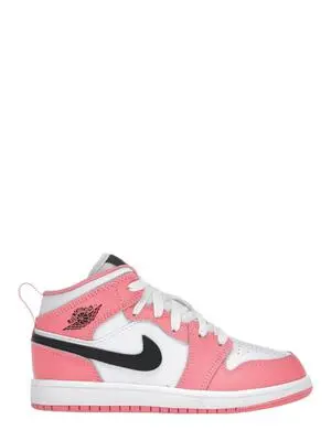 JORDAN 1 Mid Sneakers - Pink Gaze/white/black