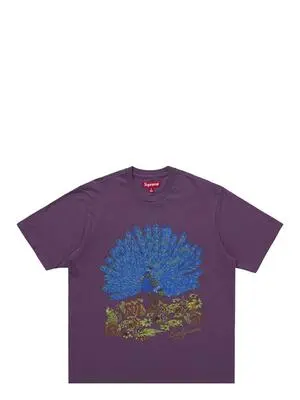 Supreme Peacock Short Sleeve Top - Purple