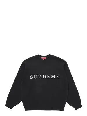 Supreme Contrast Logo Sweater - Black