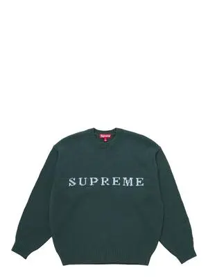 Supreme Contrast Logo Sweater - Pine