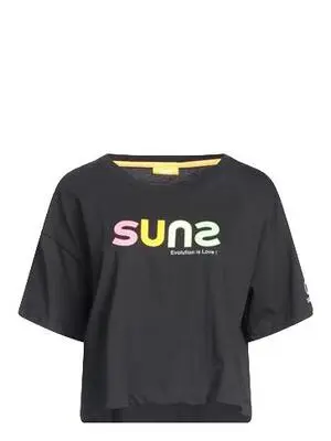 SUNS Printed Cotton T-shirt - Black