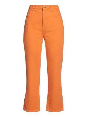 Patrizia Pepe Straight-leg Jeans With Appliqués - Orange