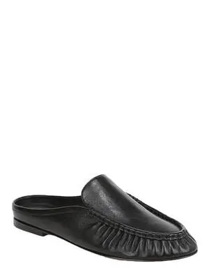 Vince Tevin Ruched Apron Toe Mule - Black