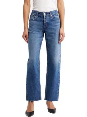 MOUSSY VINTAGE Needham Raw Hem Straight Leg Jeans