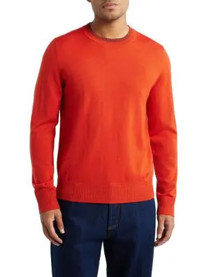 Paul Smith Merino Wool Crewneck Sweater - Coral Red