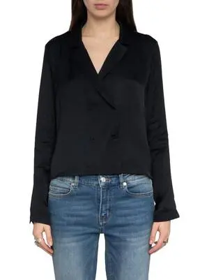 Zadig&Voltaire Tussi Satin Top - Black